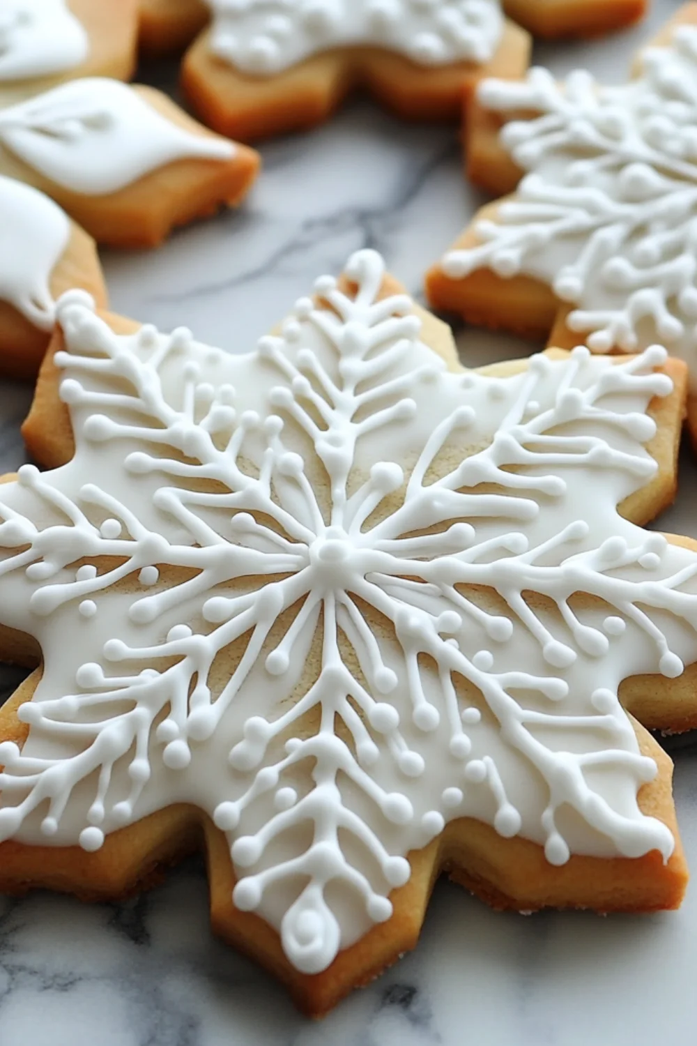 Snowflake Sugar Cookies with Royal Icing - The Foodie Tribe