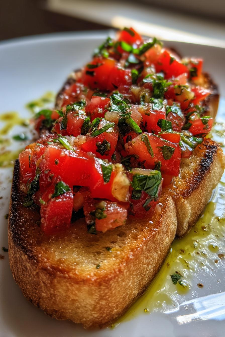 15-Minute Bruschetta Recipe That Tastes Like Italy - The Foodie Tribe